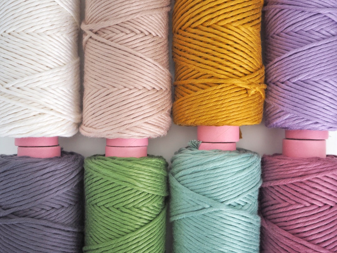 Bamboo Single Twist String. 5mm. 8 Colours Available. Macrame, Weaving ...