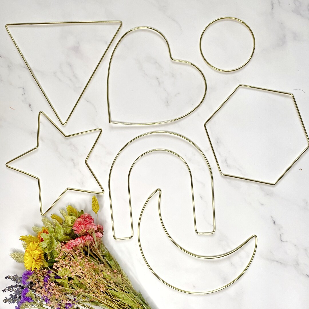 Gold Metal Frame - Macrame, Weaving, Floristry, Arts, Crafts, Styling ...