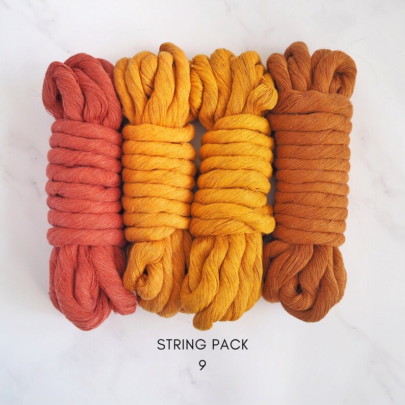 12mm Organic Cotton String Packs. 10 Colour Combinations. - Etsy