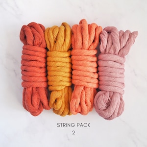 12mm Organic Cotton String Packs. 10 Colour Combinations. Perfect for ...