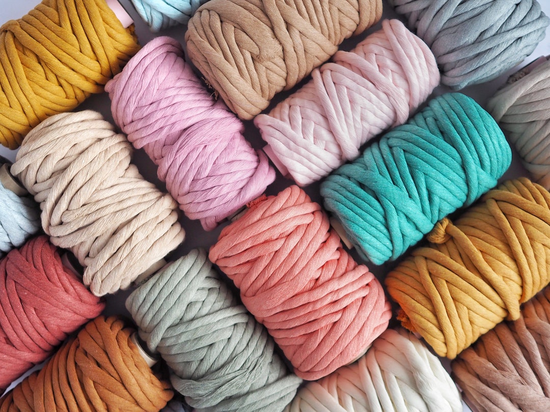 12mm Chunky Macrame Cord: Soft, Single Twist String for Weaving ...