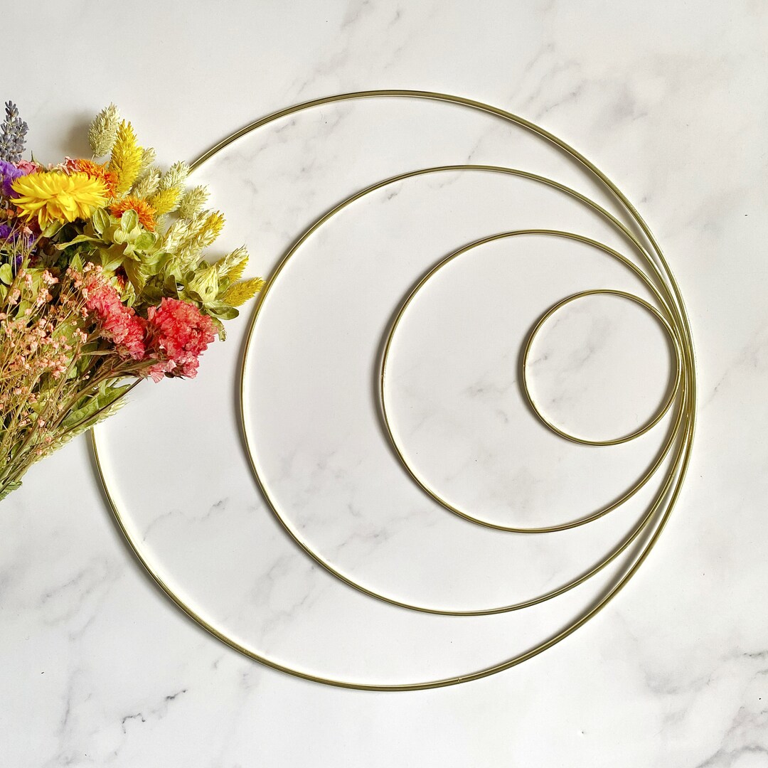 Metal Hoop (4 Sizes Available) - Perfect for Christmas Wreaths, Macrame ...