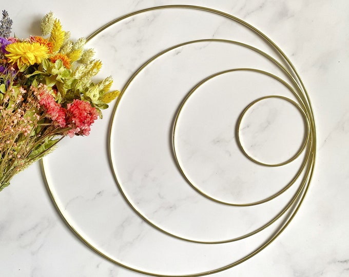 Metal Hoop (4 Sizes Available) - Perfect for Christmas Wreaths, Macrame ...