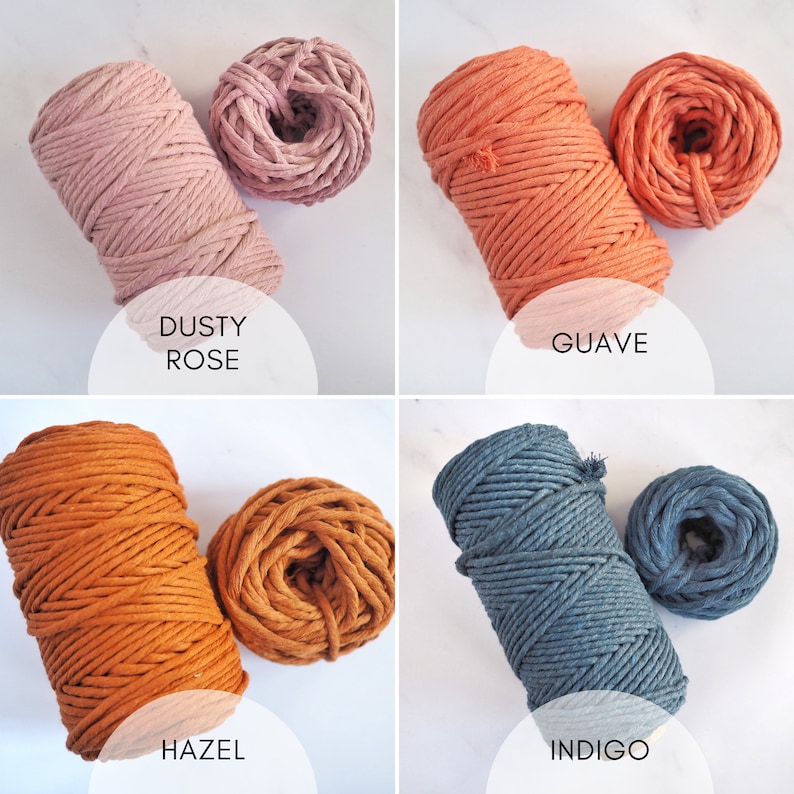 5mm Organic Cotton Macrame Cord - Single Twist Weaving String - Etsy