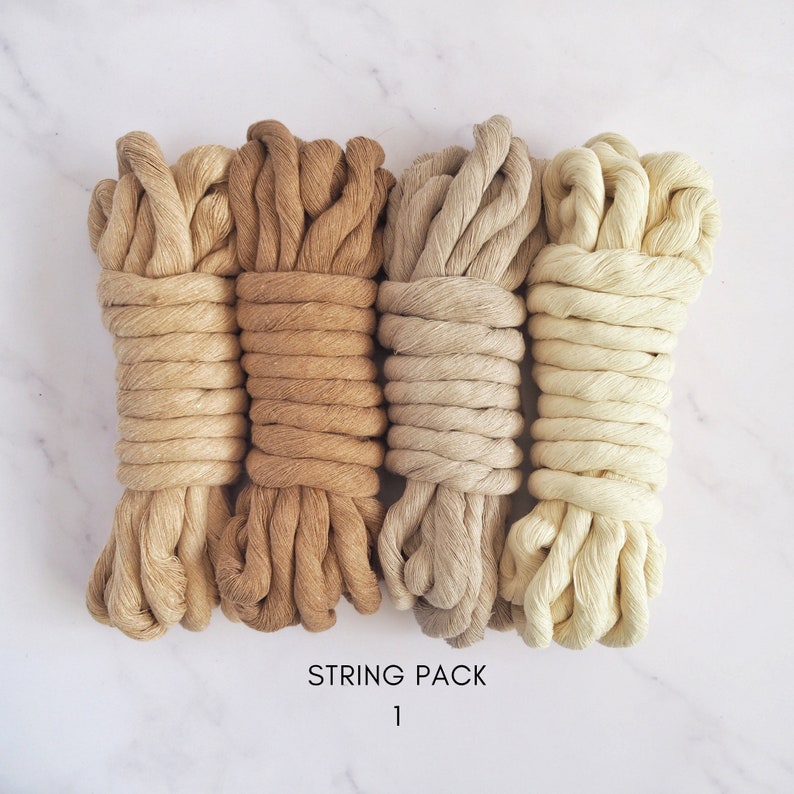 12mm Organic Cotton String Packs. 10 Colour Combinations. - Etsy UK