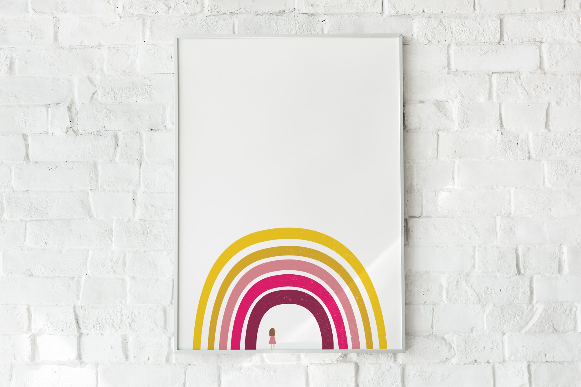 Minimalist Rainbow Printable Wall Art, Girl and Rainbow Nursery Decor ...