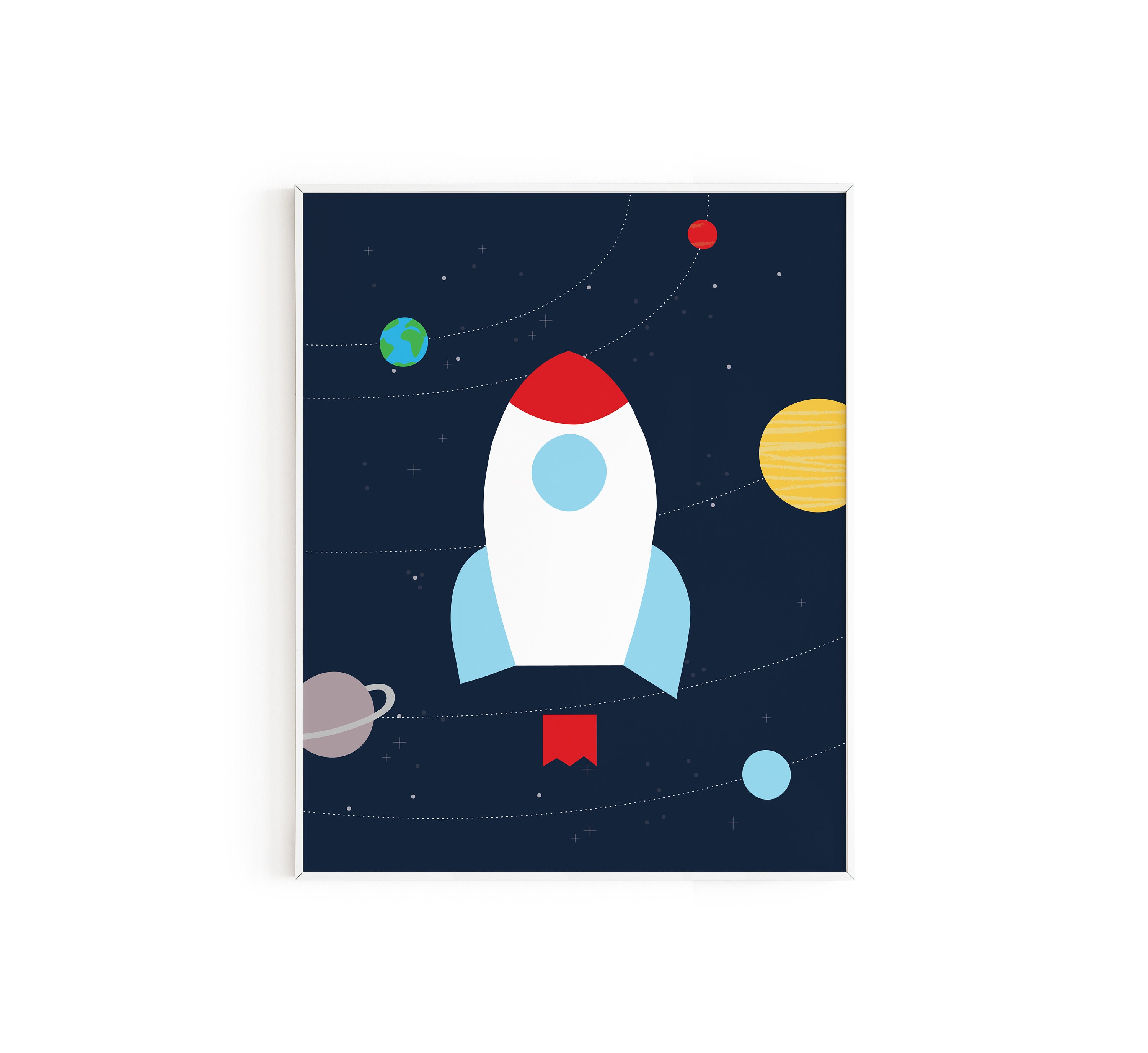 Printable Rocketship Poster Kids Rocket Ship Print Spaceship | Etsy