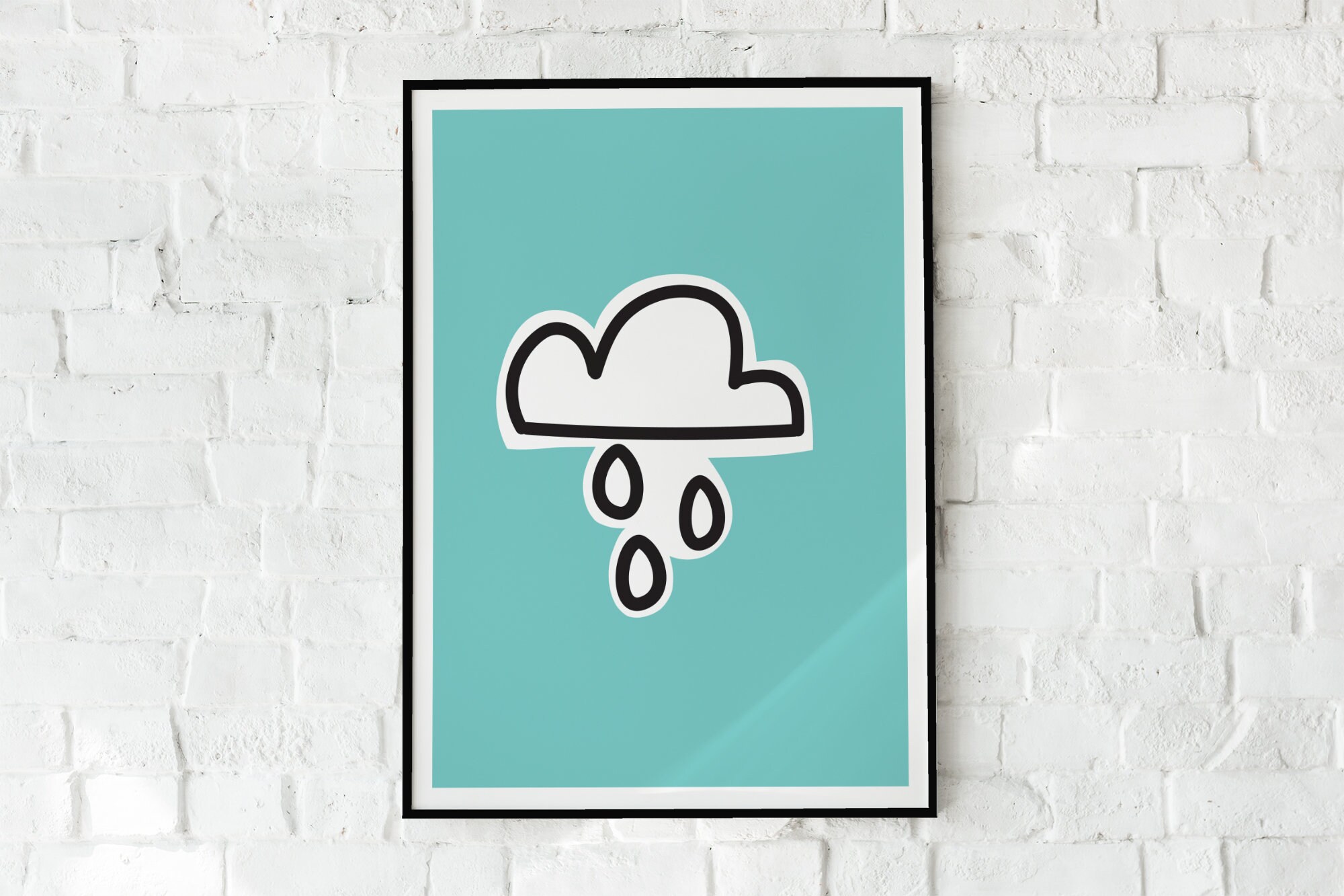 Simple Abstract Cloud Wall Art Printable Weather Kids Room - Etsy