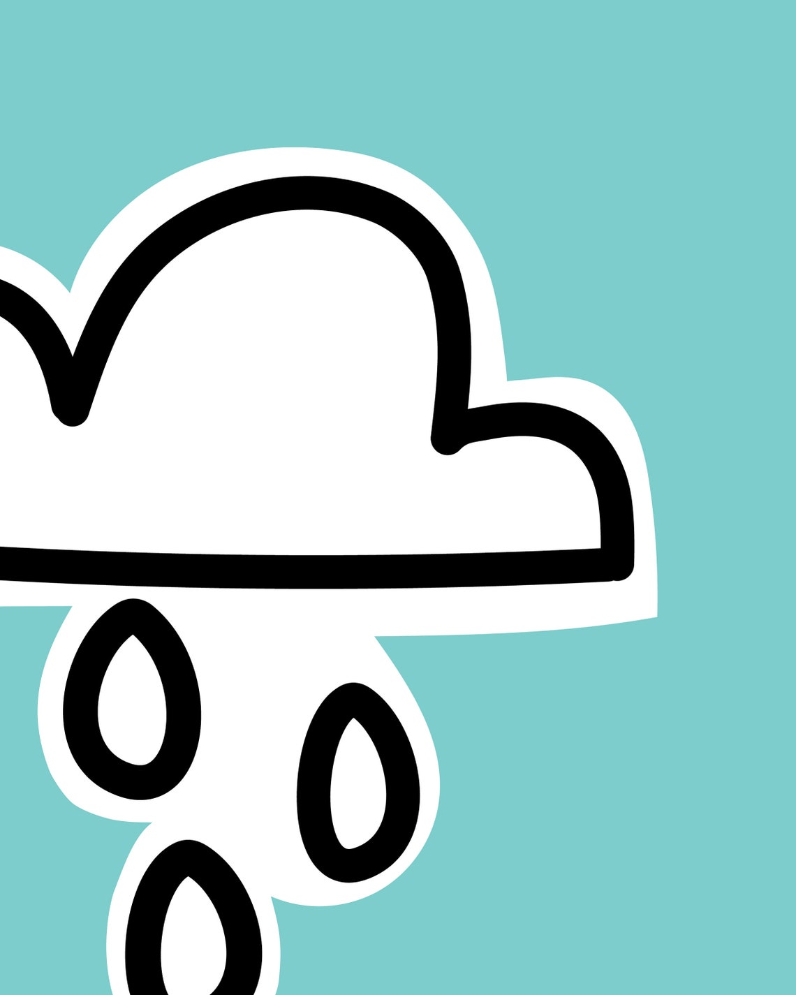 Simple Abstract Cloud Wall Art Printable Weather Kids Room - Etsy