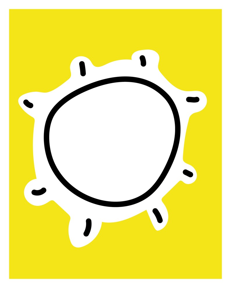 Simple Yellow Sun Wall Art Printable, Weather Kids Room Decor, Modern ...