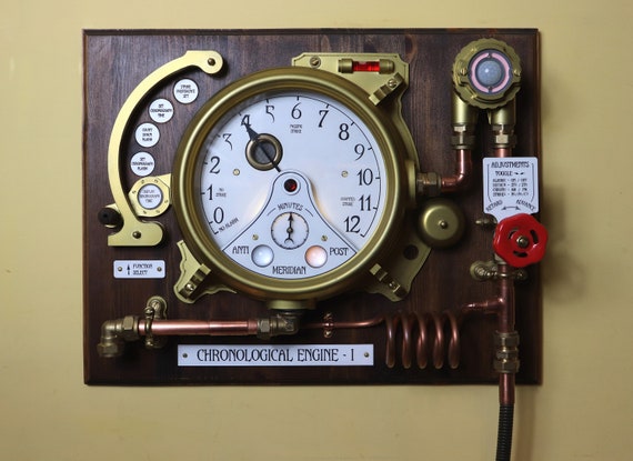 The Chronological Engine Working Steampunk Clock | Etsy UK