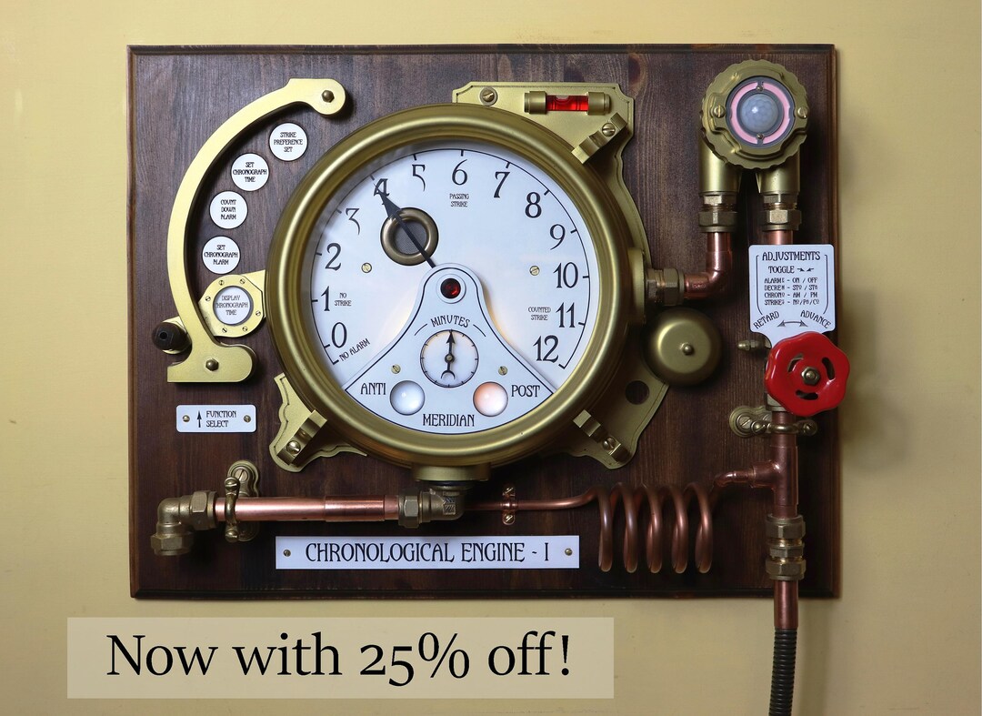 The Chronological Engine Working Steampunk Clock - Etsy