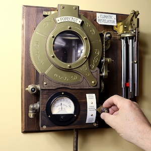 The Climatic Revelator Working Steampunk Weather Forecast Machine - Etsy UK