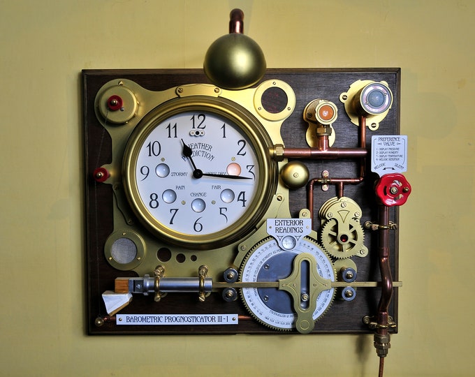 The Barometric Prognosticator 3 Working Steampunk Weather Machine - Etsy