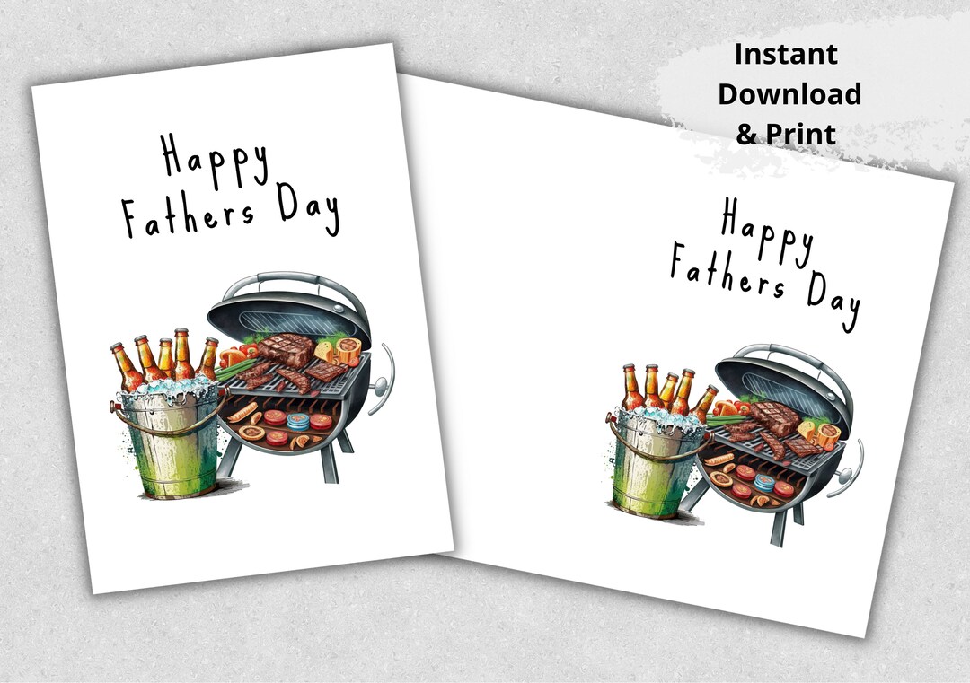 Printable Fathers Day Card Dad Card Steak Father's Day - Etsy