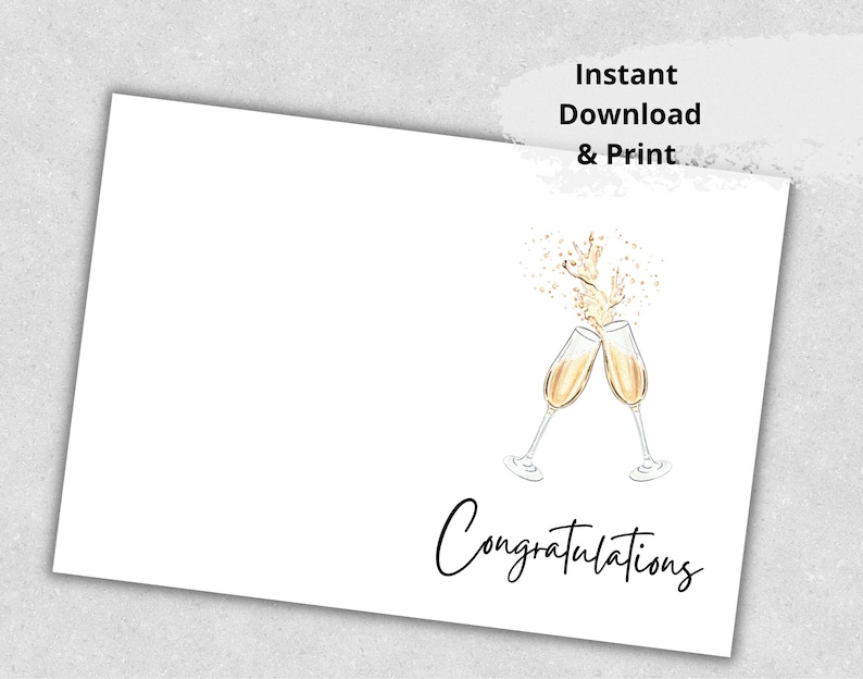 Printable Congratulations Card Wedding Card Congrats Card - Etsy