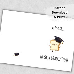 Printable Funny Graduation Card, Food Pun Card, Proud of You, College ...