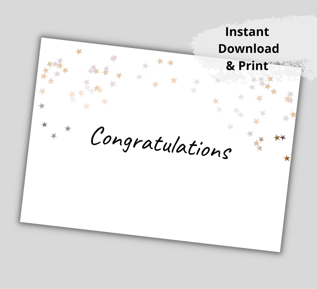 Printable Congratulations Card. Graduation Card. Card Template. Card to ...