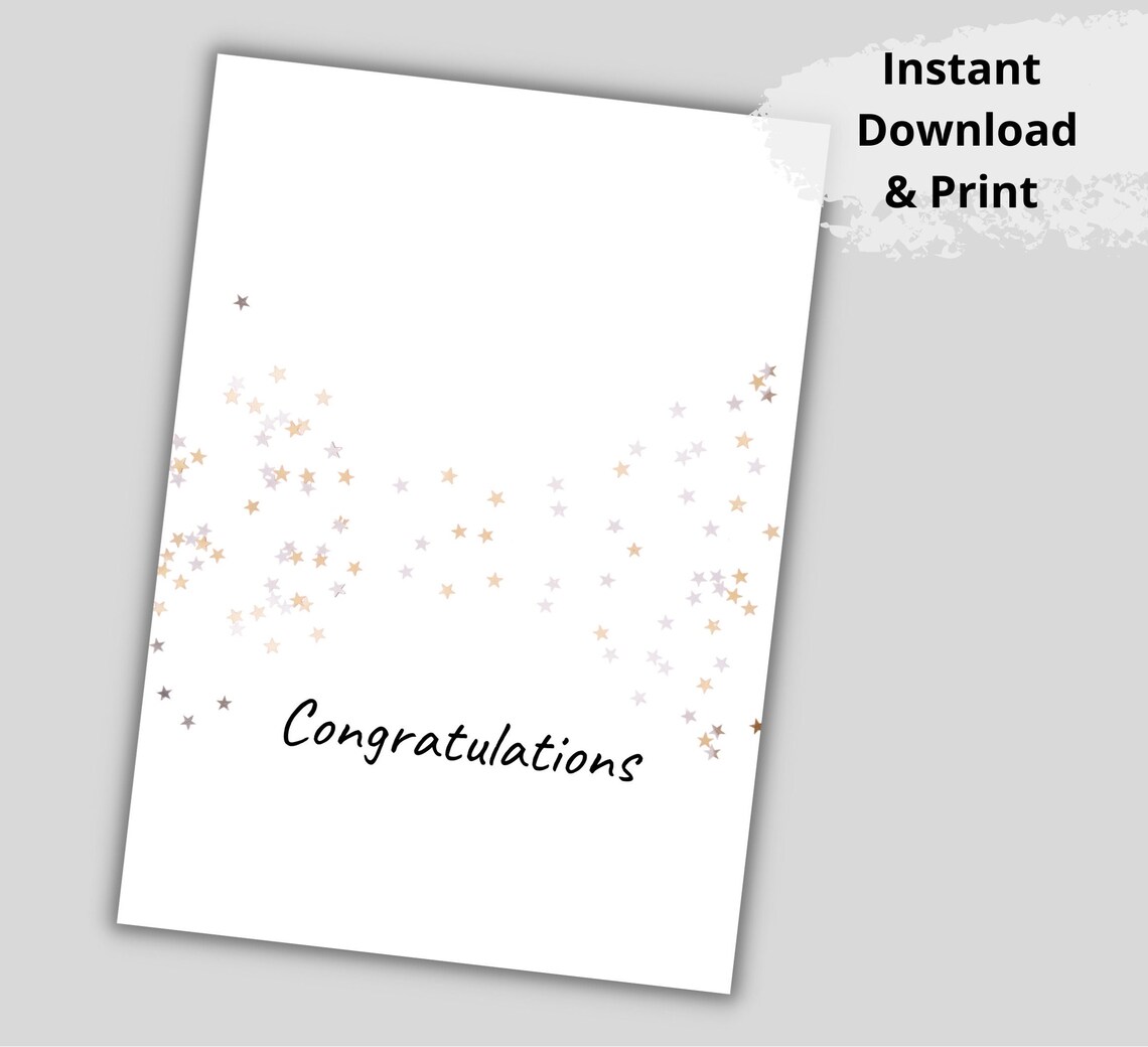 Printable Congratulations Card. Graduation Card. Card Template. Card to ...