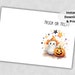 Printable Cute Halloween Card, Happy Halloween Card, Ghost and Pumpkin ...