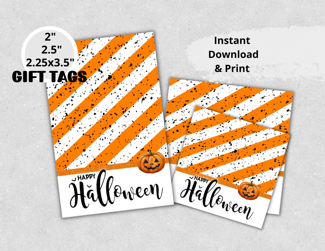 Printable Happy Halloween Gift Tag Gift Tags Cookie Tag 3 - Etsy