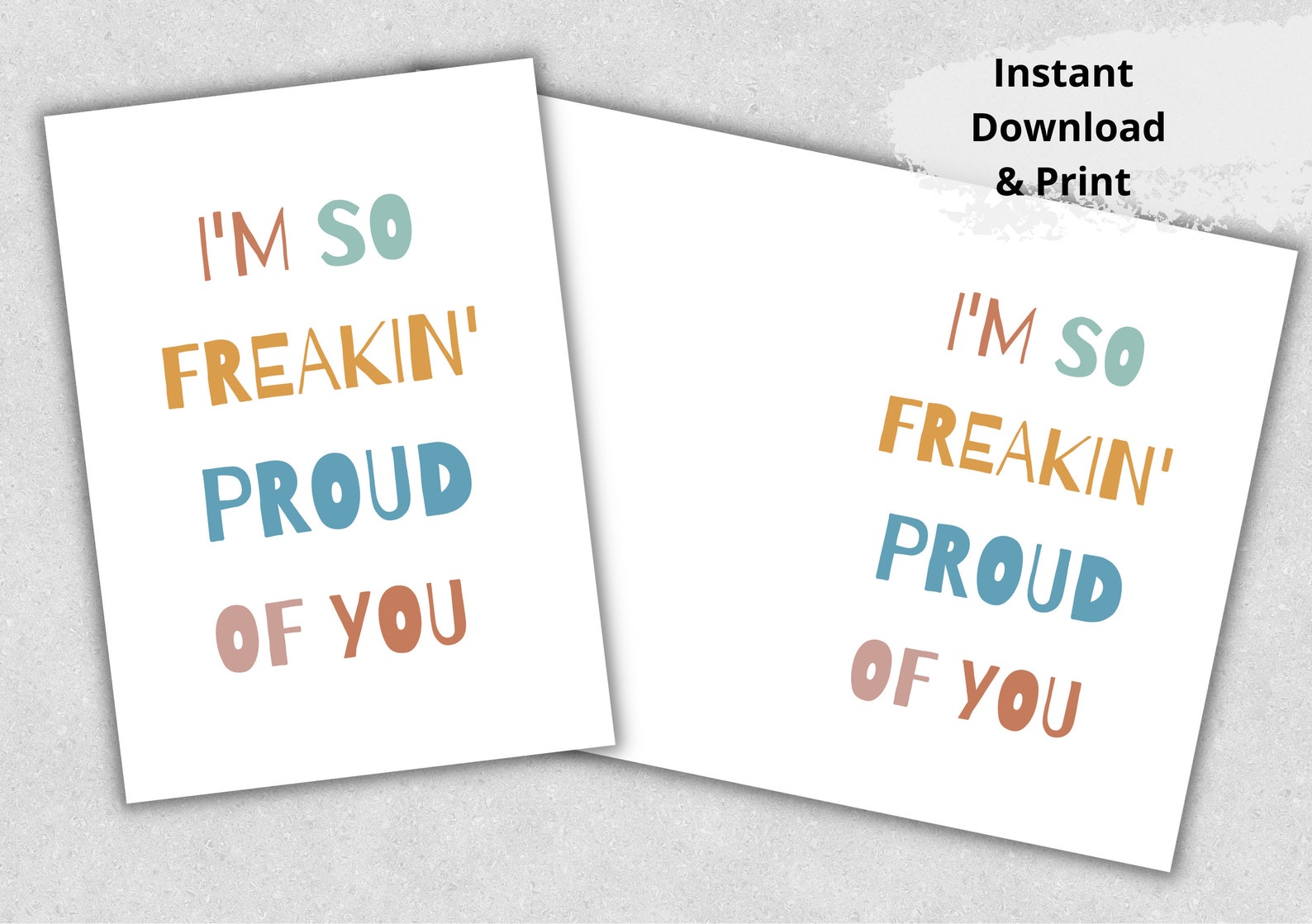 Printable Graduation Card, so Proud of You Card, Congrats Card, Friend ...