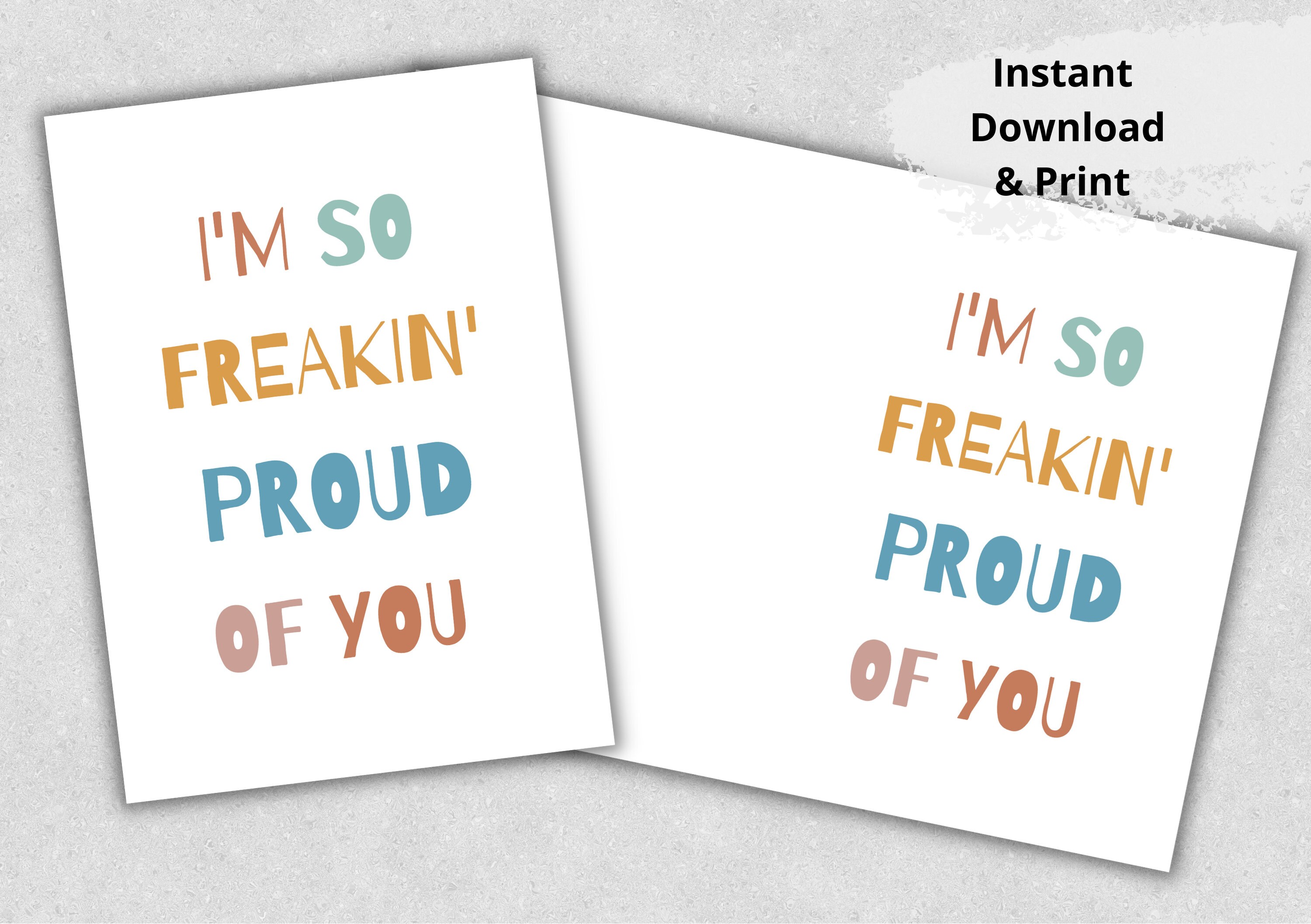 Printable Graduation Card, so Proud of You Card, Congrats Card, Friend ...