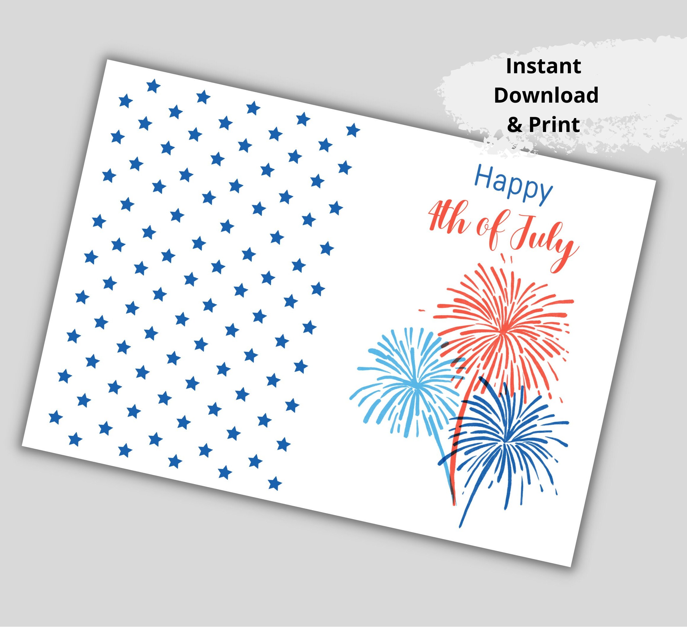 Printable 4th of July Cards. Independence Day Greeting Cards. Card for ...
