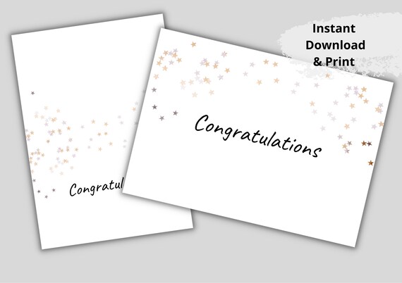 Printable Congratulations Card. Graduation Card. Card - Etsy
