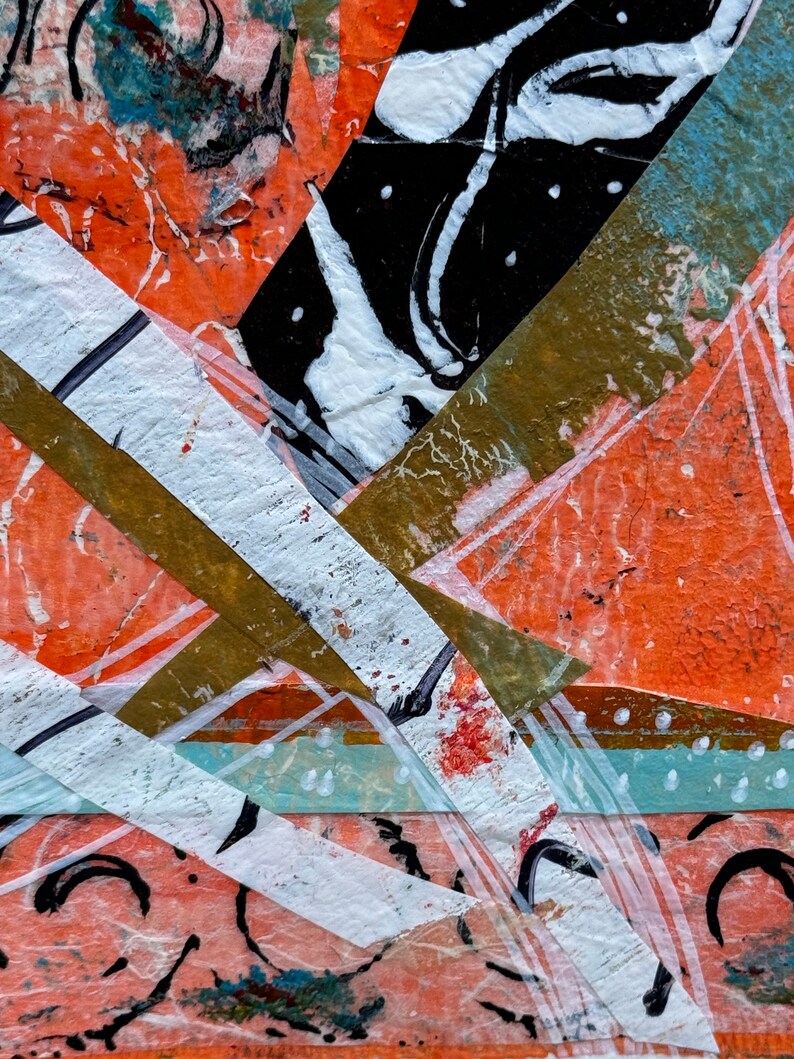Monoprint Collage - Etsy