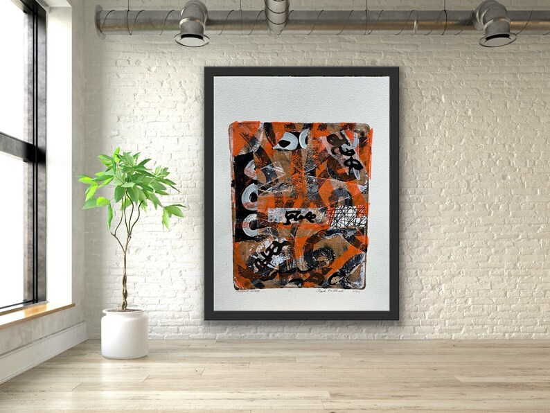 Monoprint Collage - Etsy