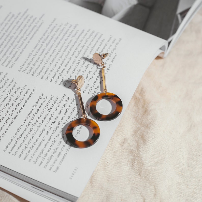 Tortoise Drop Fashion Earrings - Etsy