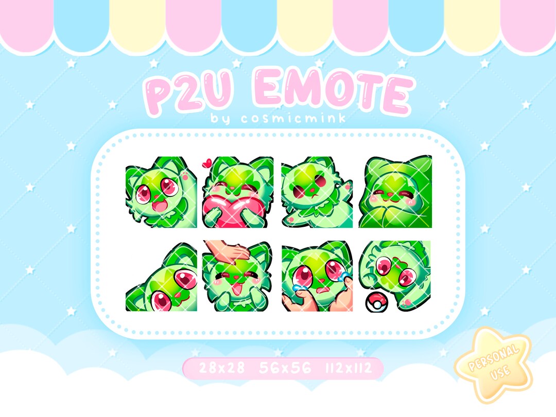 8x Sprigatito Pokemon Emotes - Etsy