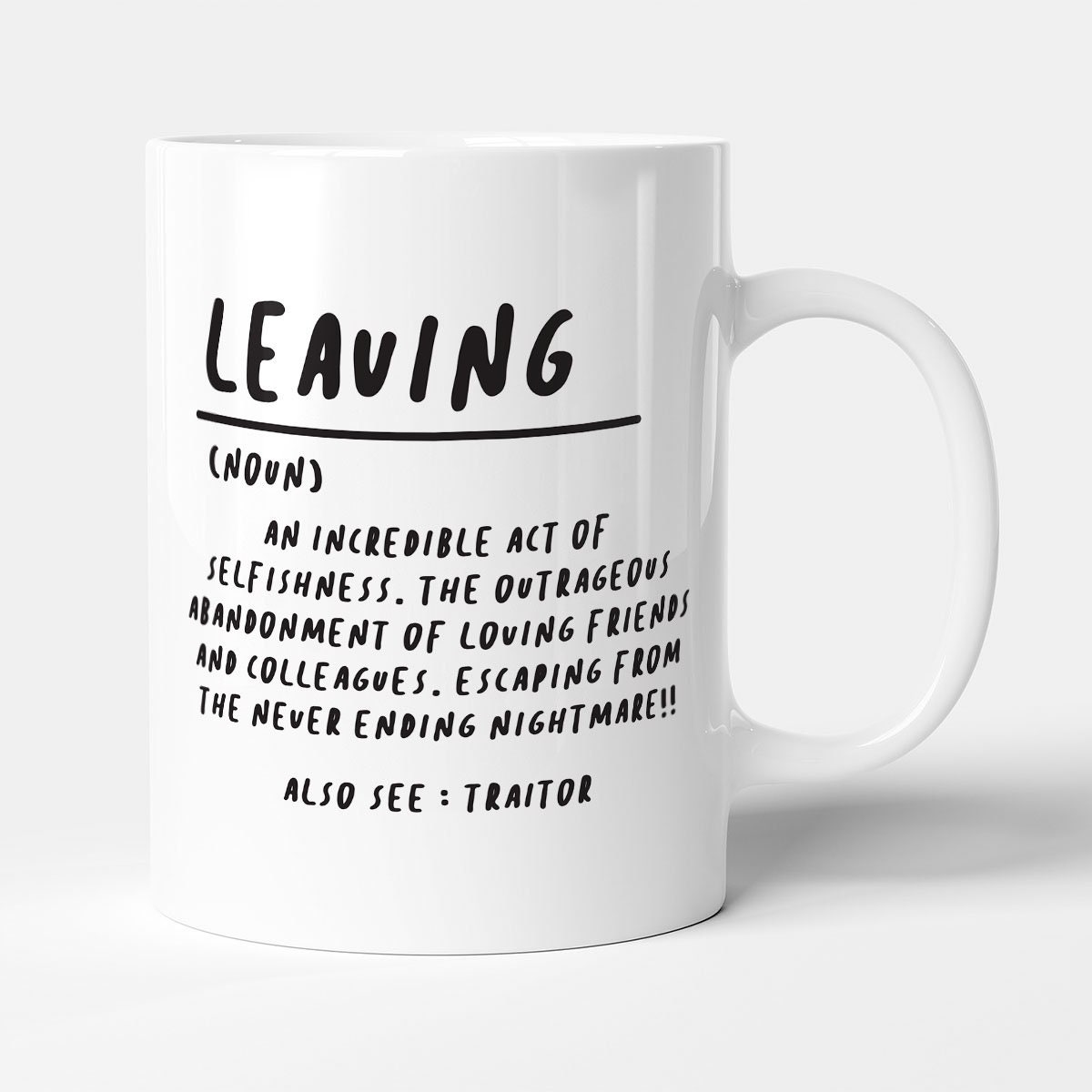 Leaving Definition Funny Gift Mug - Etsy UK