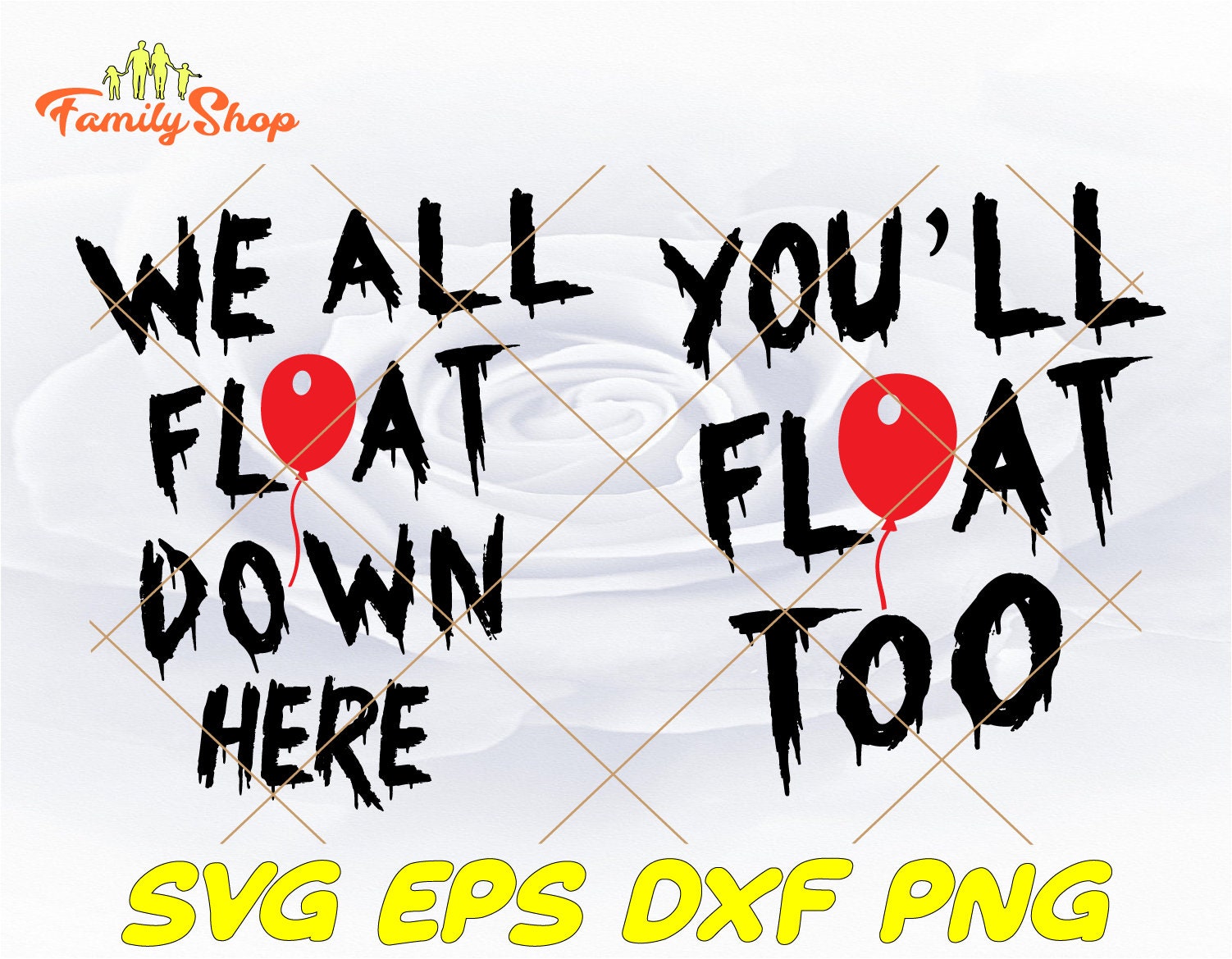 We all float down here SVG-horror Movie Clown Svg-kill dark | Etsy