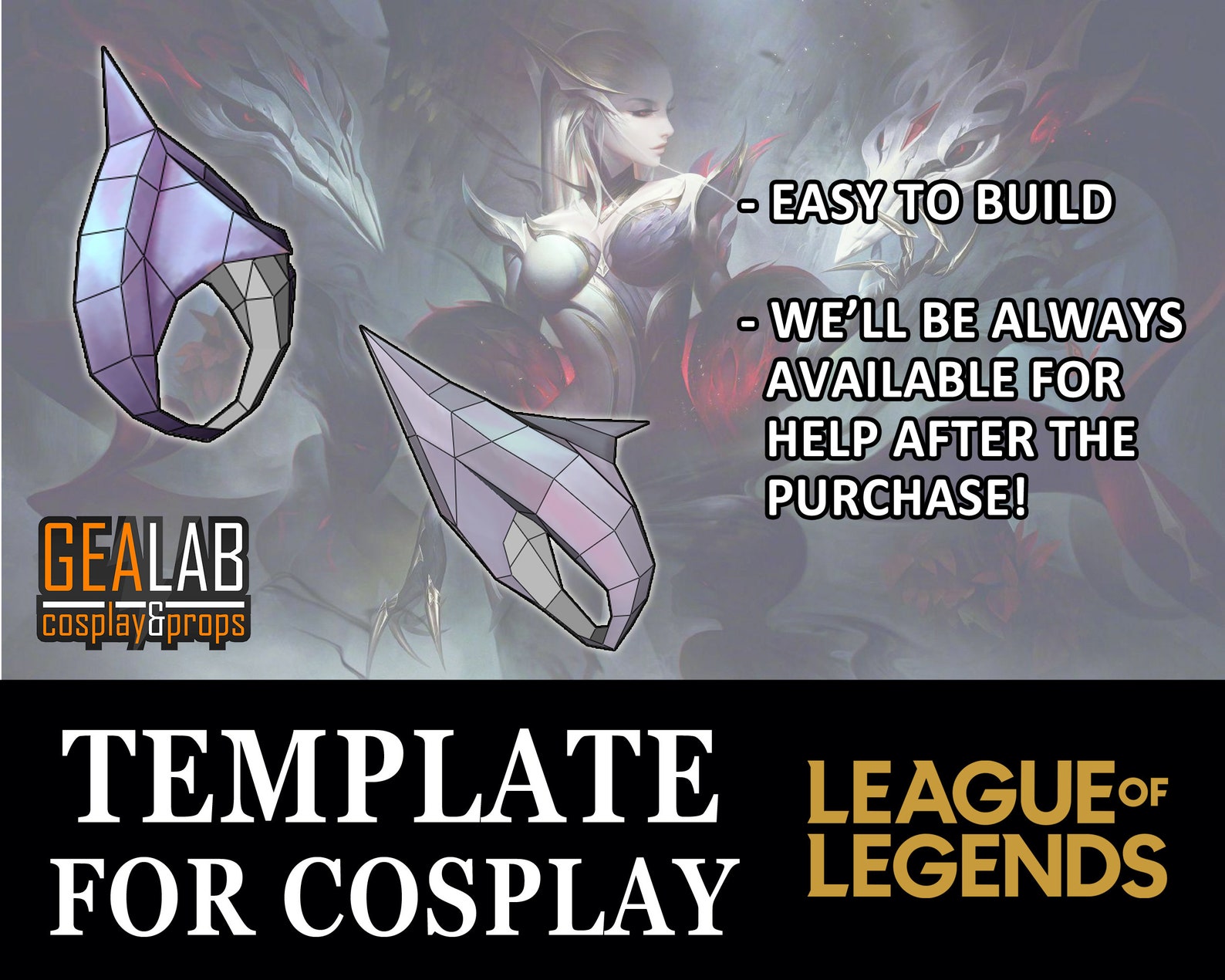 Coven Evelynn Bundle PDF Blueprint & Pepakura for Foam - Etsy