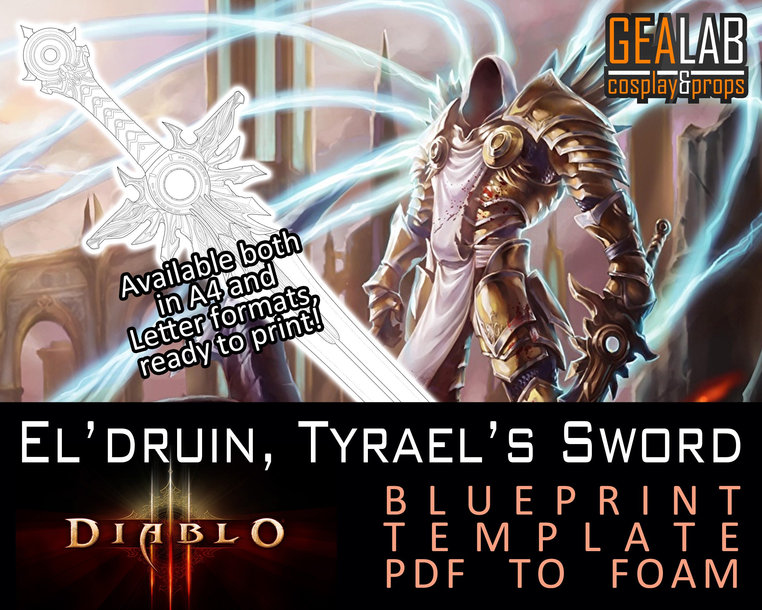 Espada De Diablo 3 Tyraels Achat Replique De L'Epee De Diablo Pas
