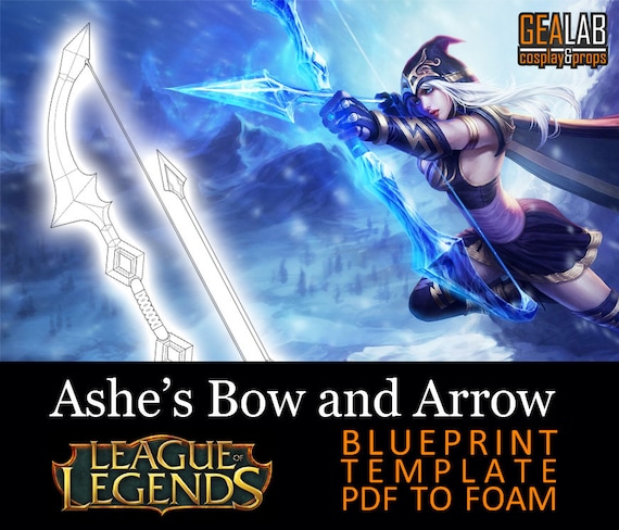 Ashe Bow and Arrow Blueprint for Cosplay lol League of - Etsy Denmark