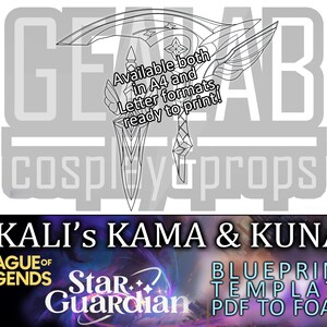 Star Guardian Akali Kama and Kunai - Blueprint Template Weapons for ...