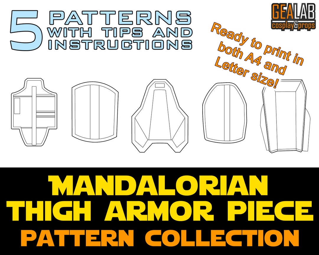 Mandalorian Thigh Armor Pieces - Pattern Collection for EVA Foam - PDF ...