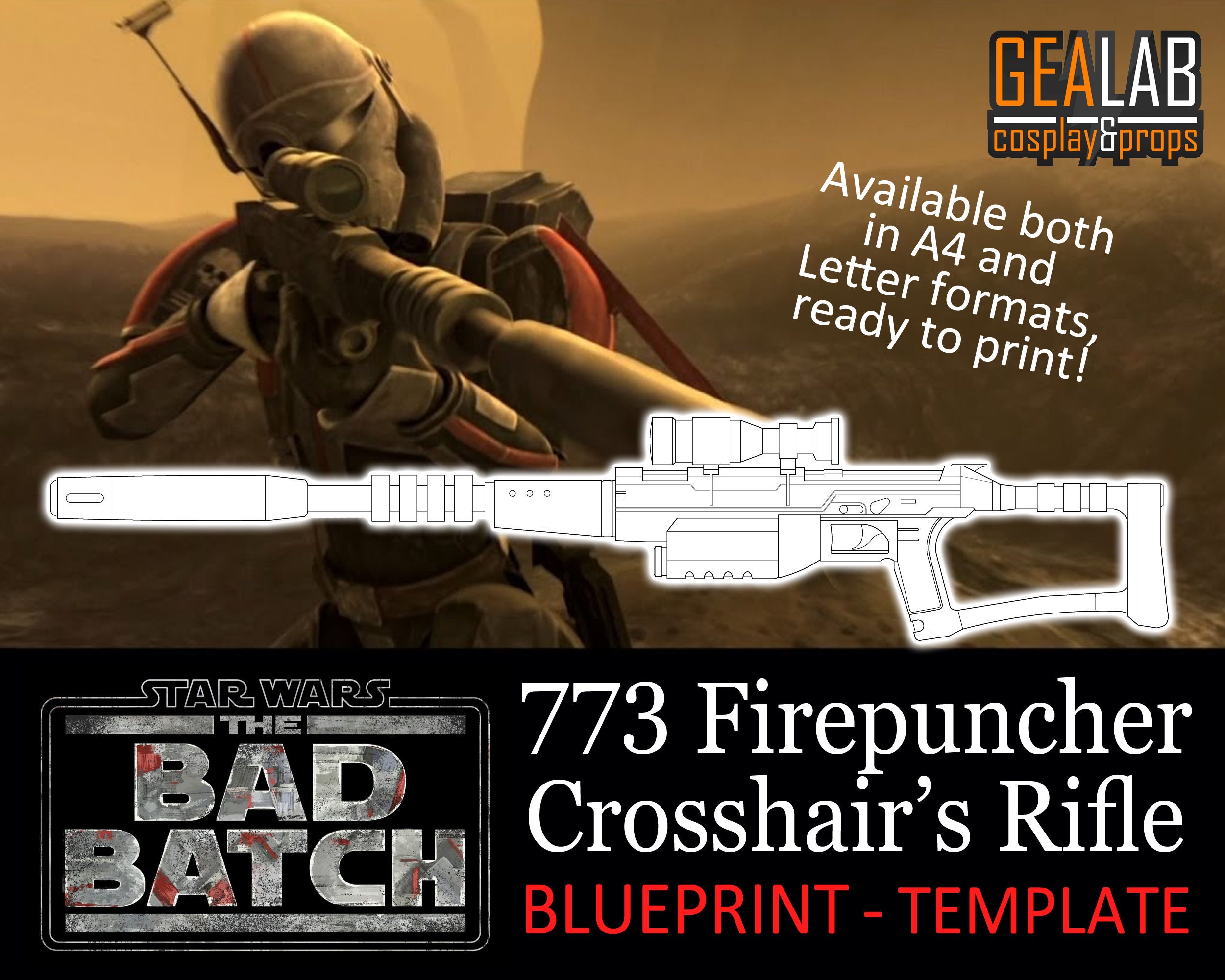 Crosshair's Rifle 773 Firepunch Rifle Blueprint for - Etsy