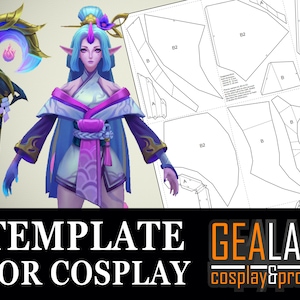 Spirit Blossom Soraka Pepakura - Hair Accessories, Boot Covers & Staff ...