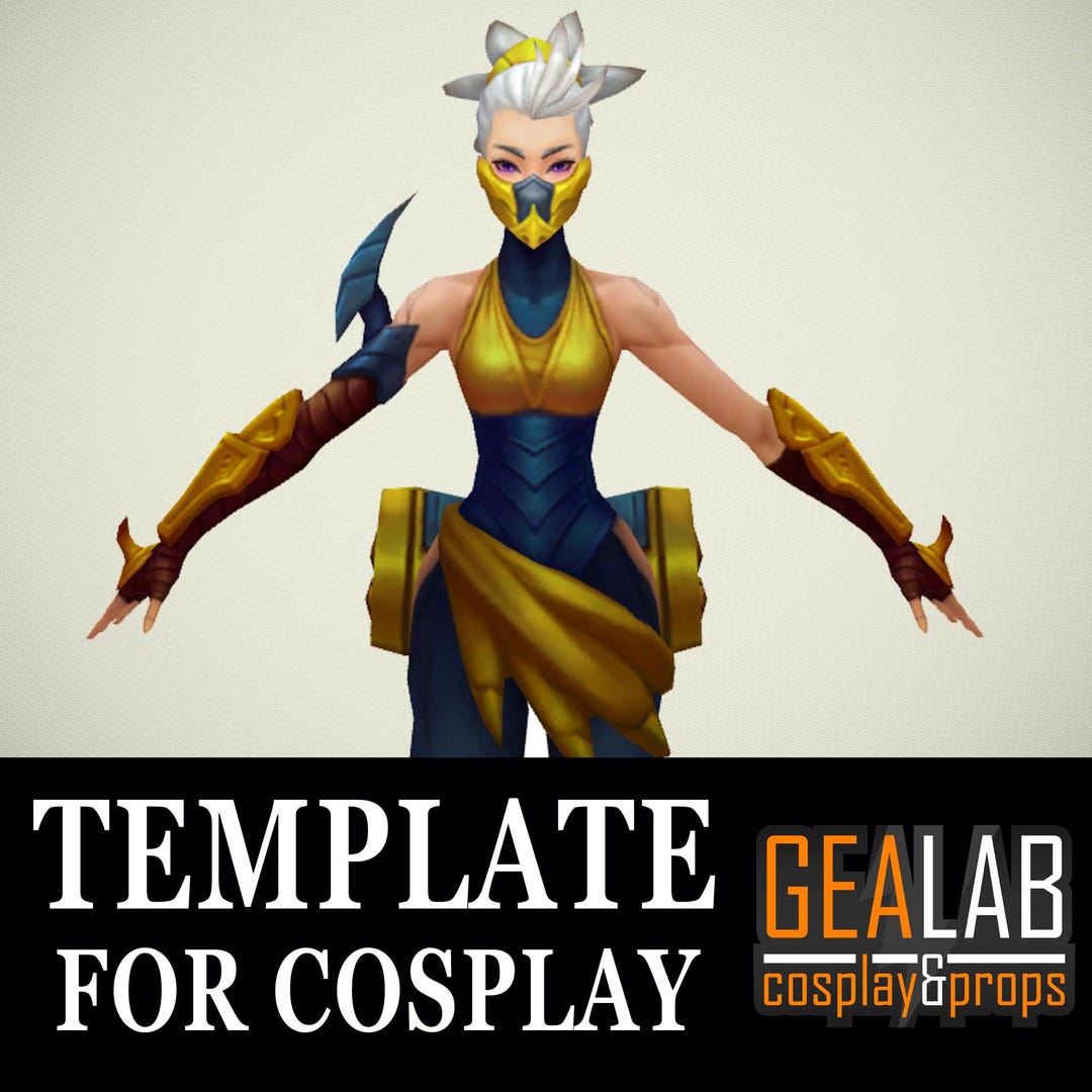 Stinger Akali Pepakura - PDF and PDO Templates for Cosplay (lol, League ...