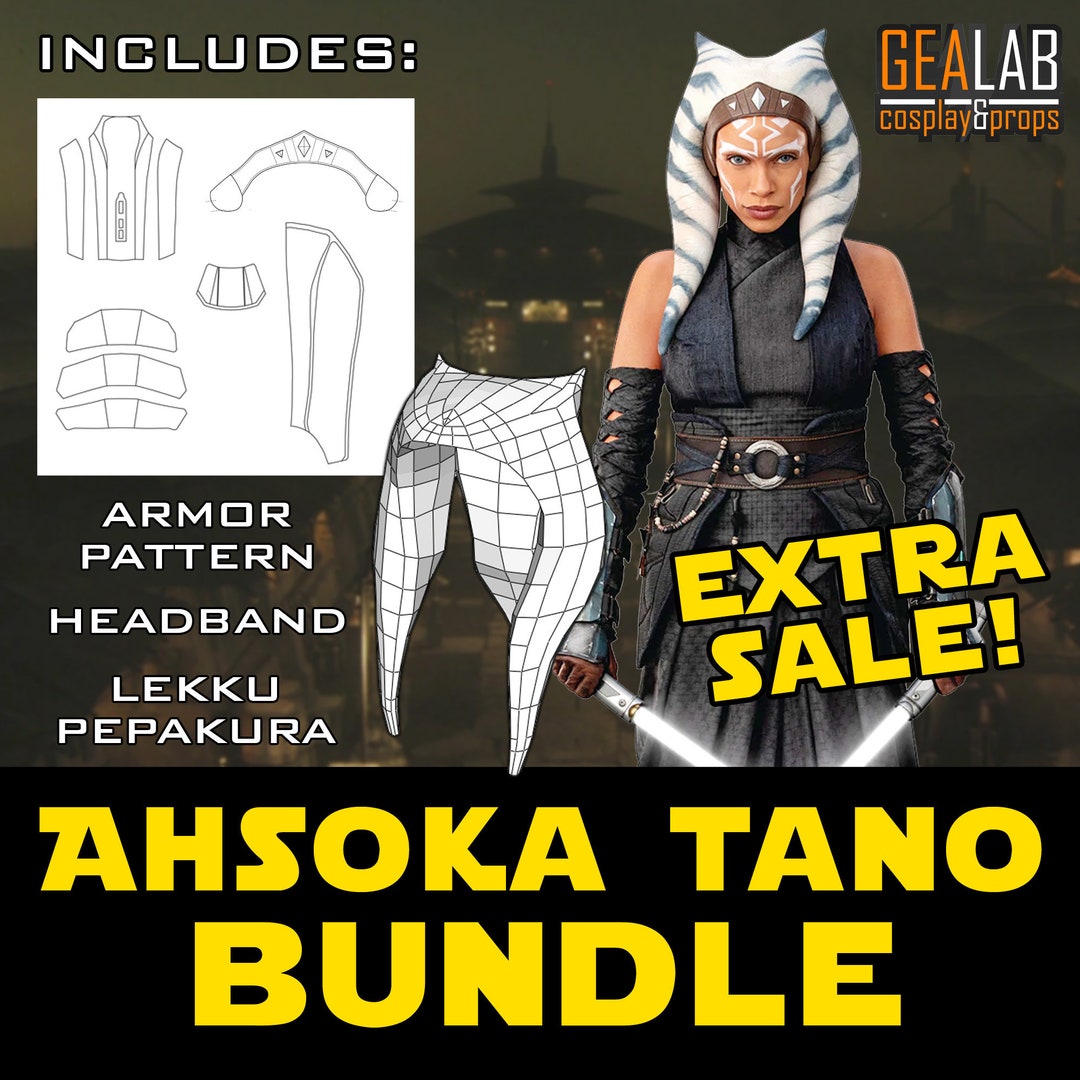 Ahsoka Tano Bundle - PDF Pattern and Pepakura for Foam Cosplay (star ...