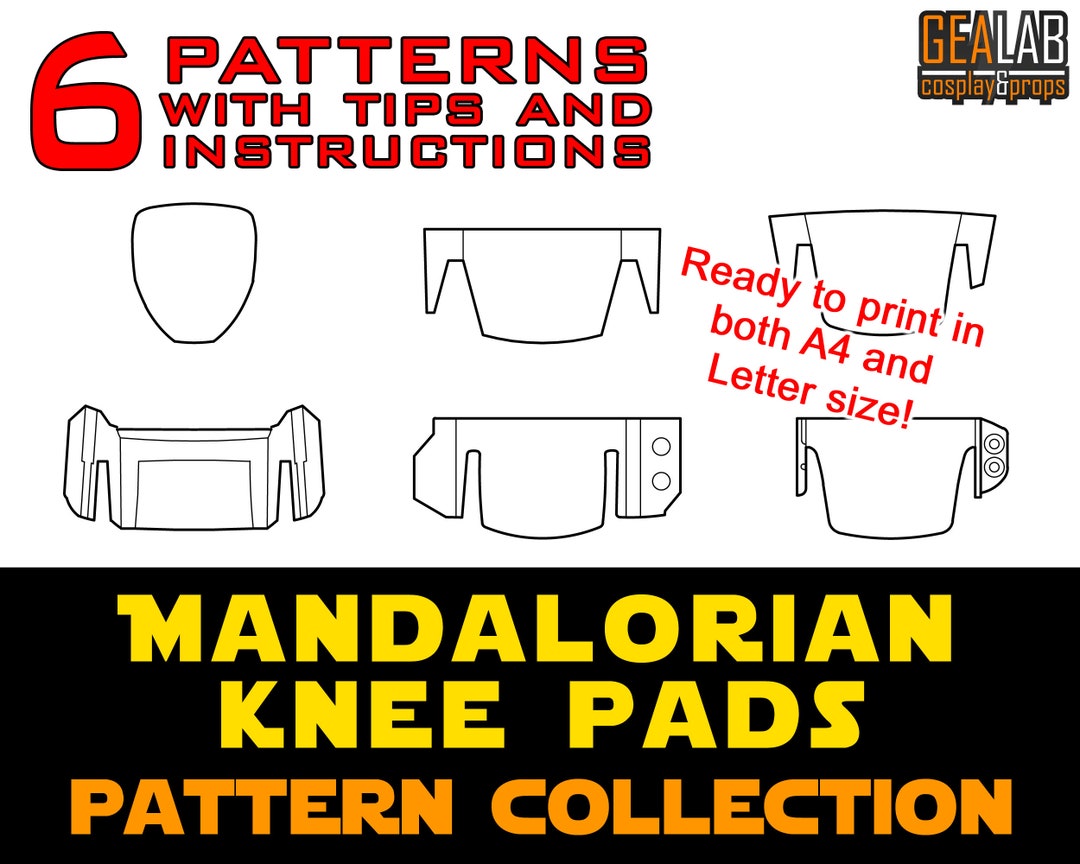 Mandalorian Knee Pads - Pattern Collection for EVA Foam - PDF Templates ...