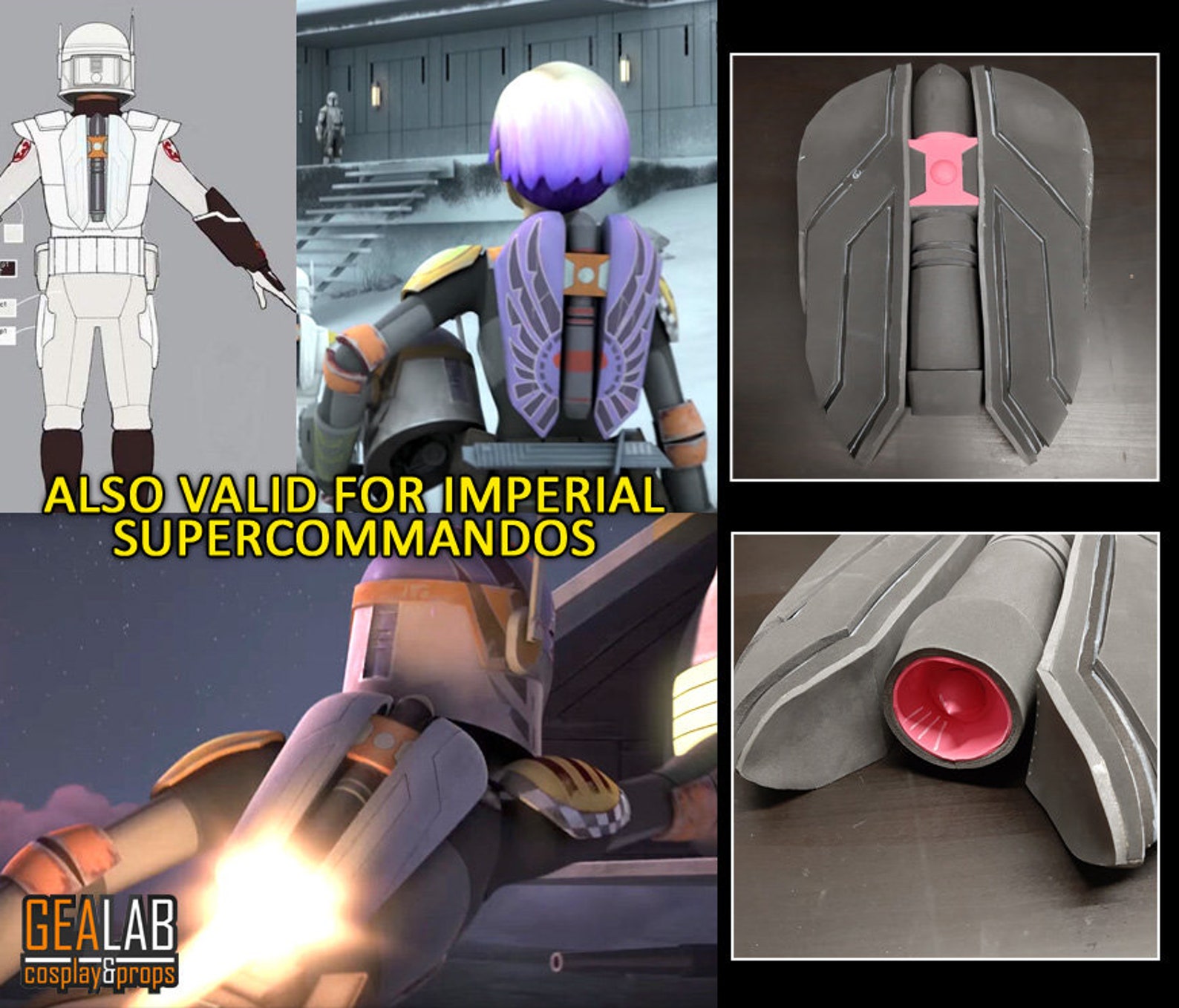 Sabine Wren Jetpack Pattern PDF Templates for Foam Cosplay - Etsy Canada