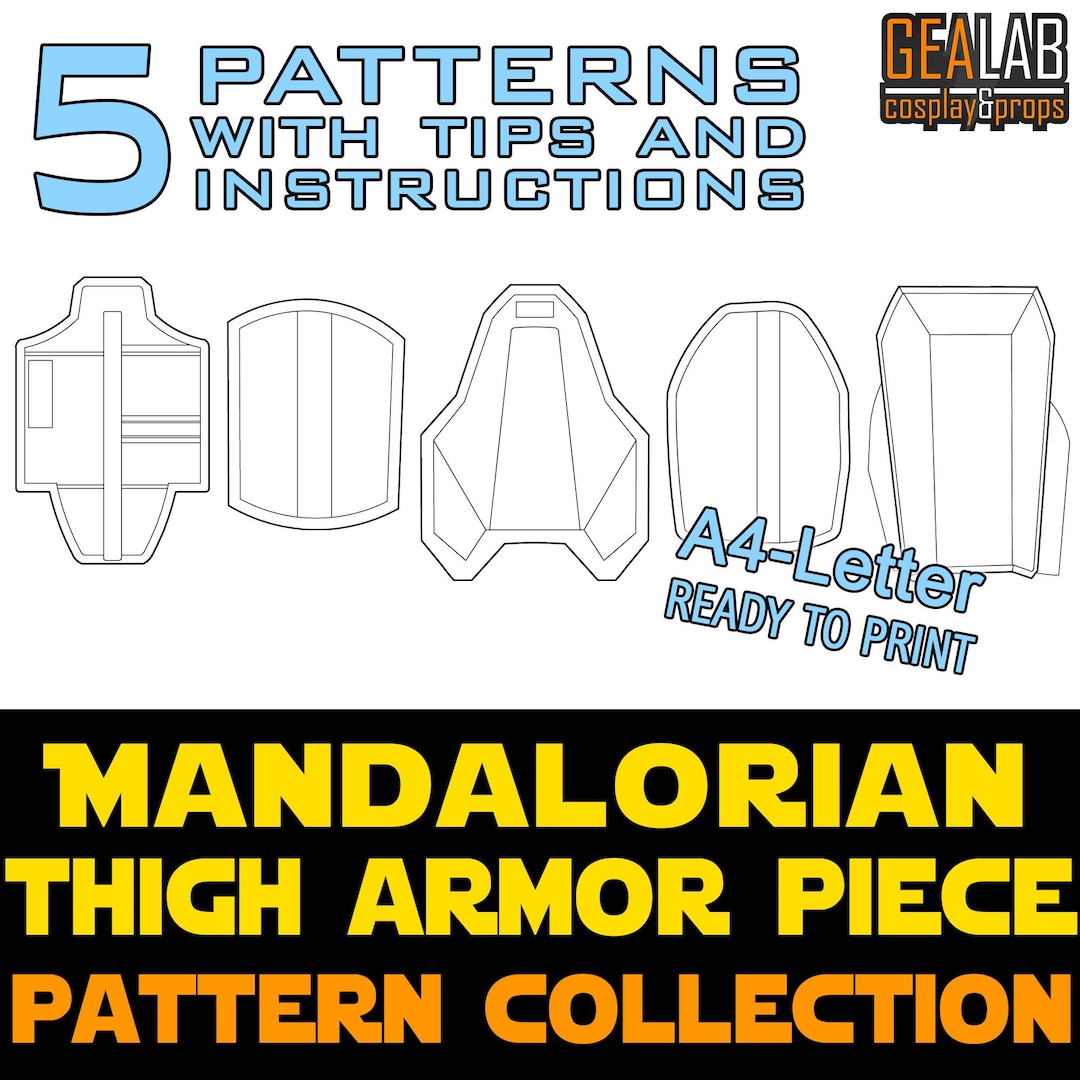 Mandalorian Thigh Armor Pieces - Pattern Collection for EVA Foam - PDF ...