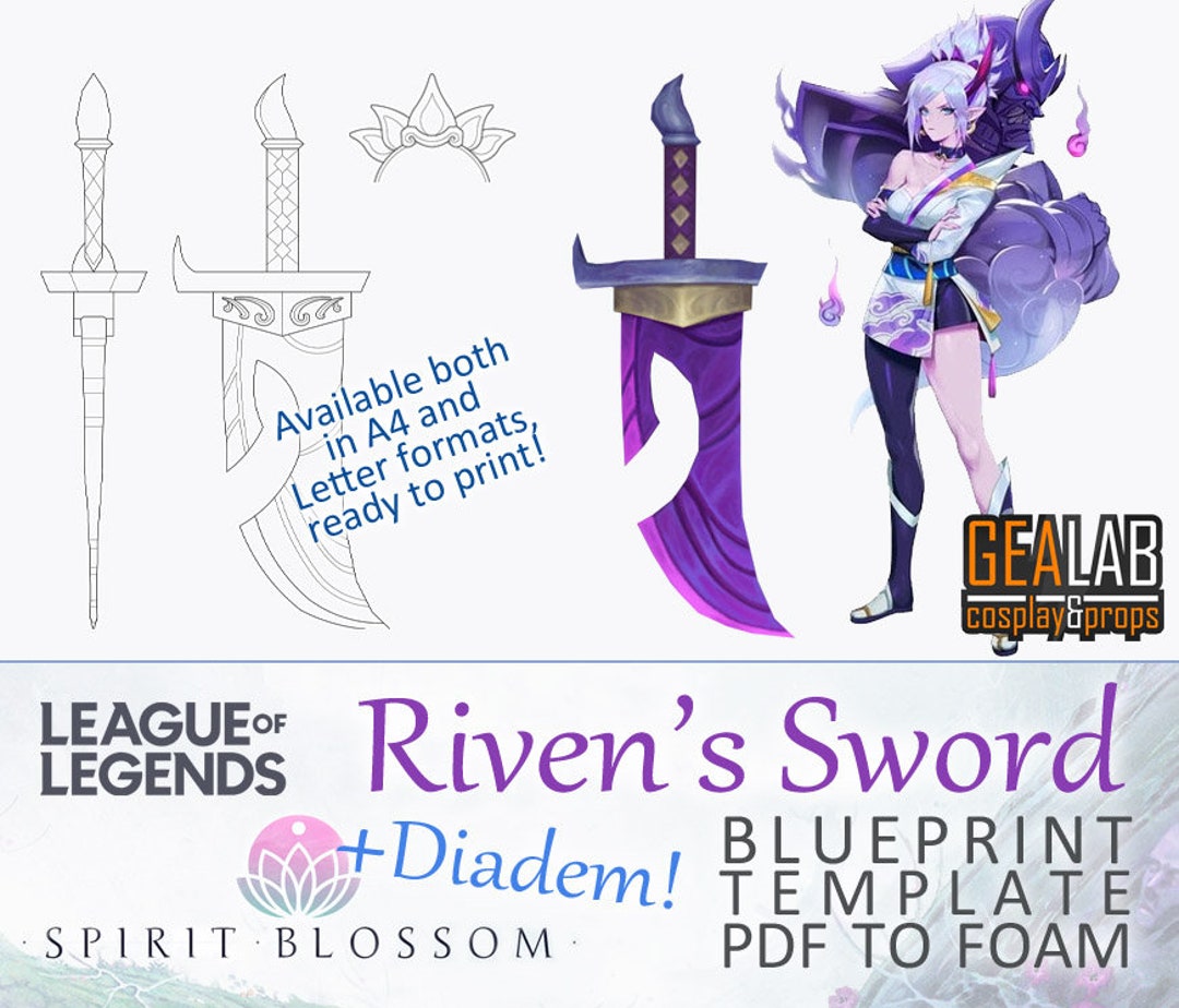 Spirit Blossom Riven Sword & Diadem- Blueprint Blade and Tiara for ...