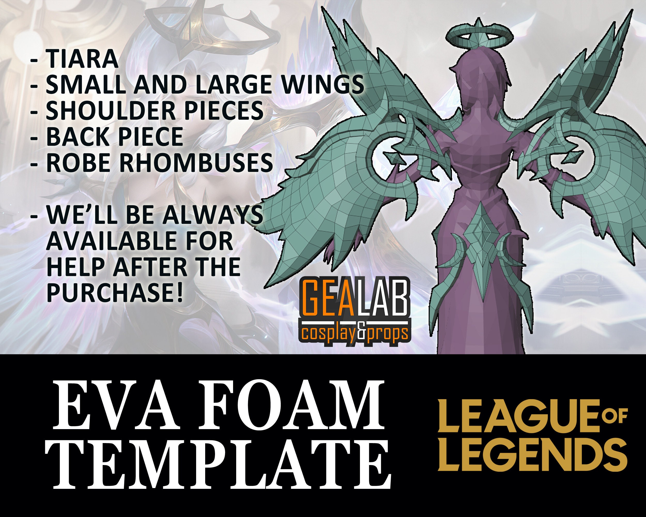 Dawnbringer Morgana Pepakura PDF & PDO Foam Templates for - Etsy