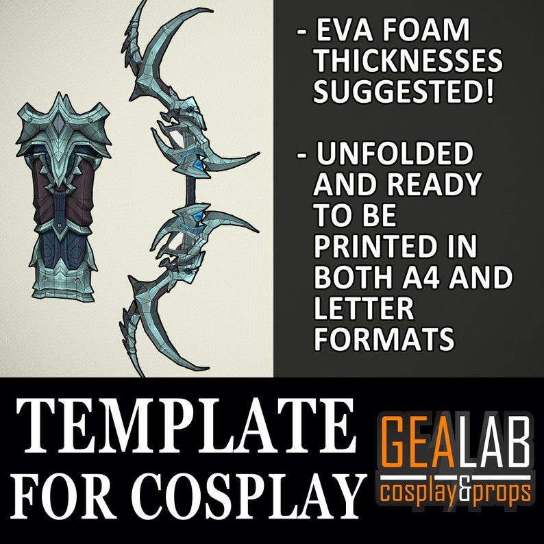 Sylvanas Bow & Quiver - PDF and PDO Pepakura Templates for Foam Cosplay ...
